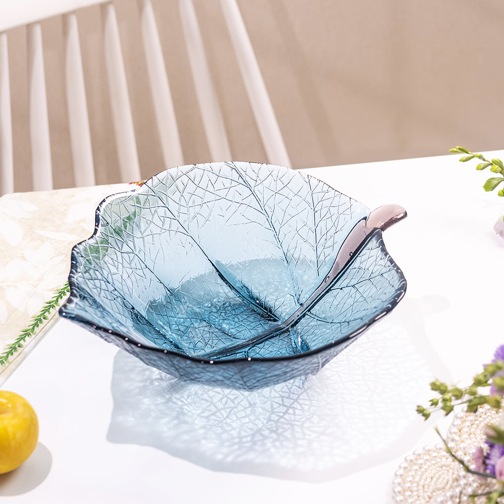 Blue Dewdrop Glass Leaf Server – Pink Palette Stationery